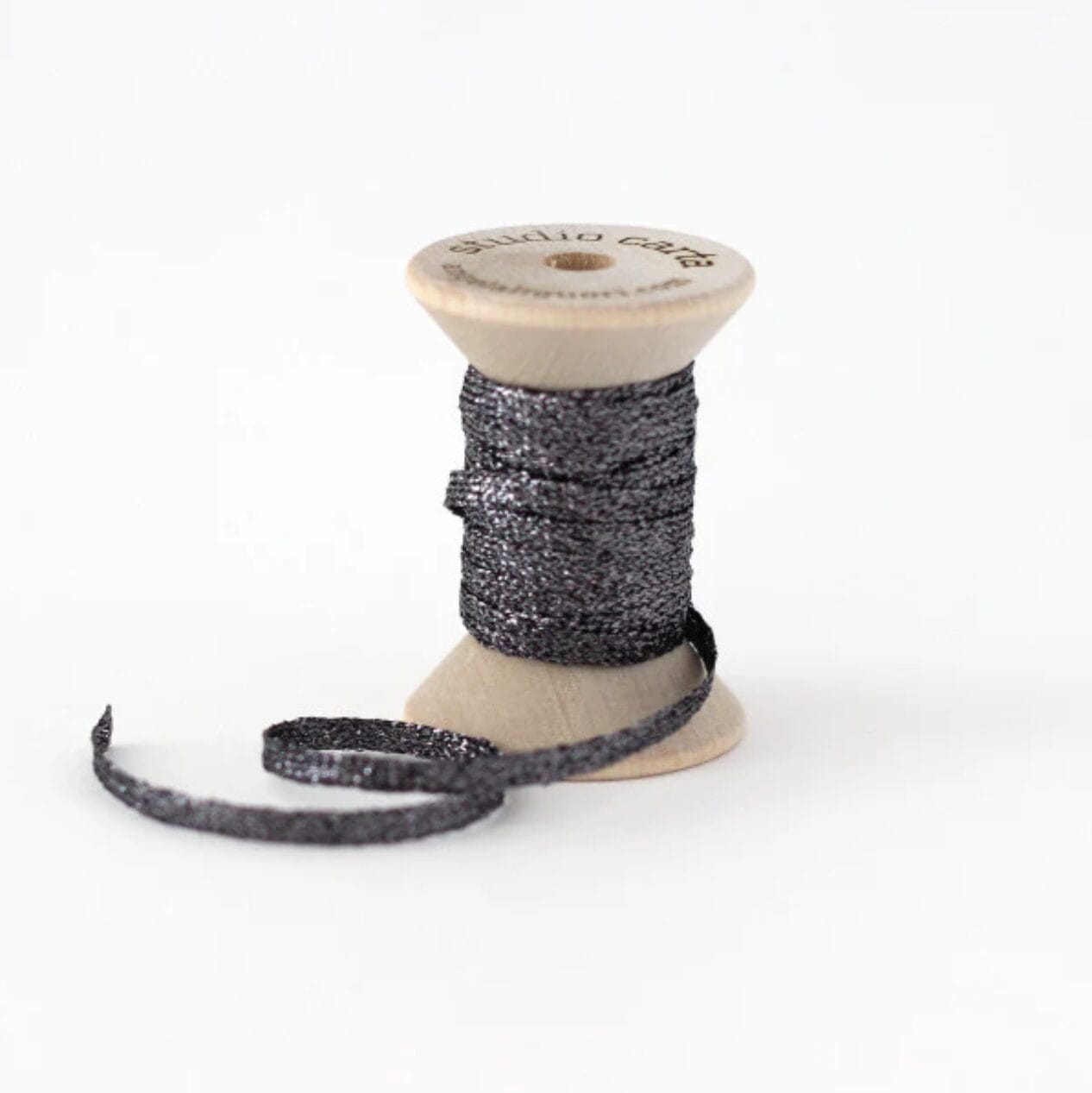 Spool of Braided Metallic Ribbon: Graphite – katieleamon